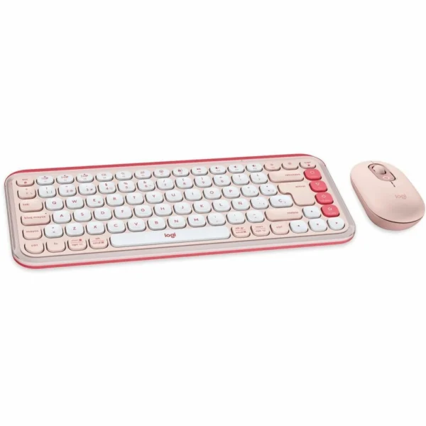 Logitech POP Icon Combo Rosa | Teclado y Mouse Inalámbrico Bluetooth
